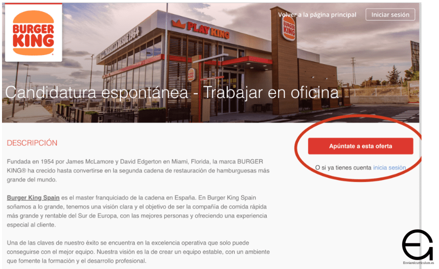 Trabaja con nosotros - Burger King - Envía tu C.V 2025